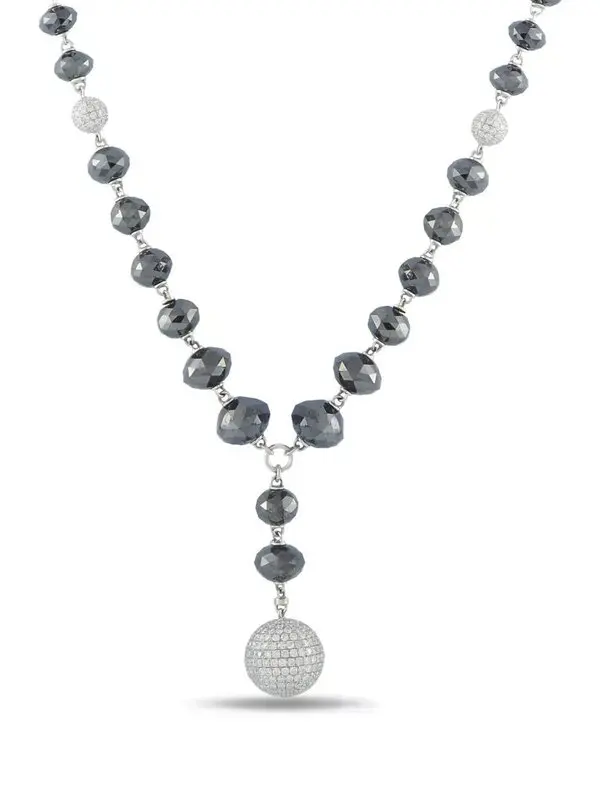LB EXCLUSIVE 18k White Gold Diamond Necklace - Silver