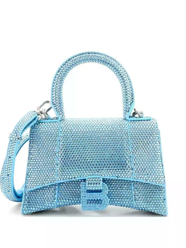 Balenciaga Hourglass Top Handle Xs Crossbody Bag - Blue