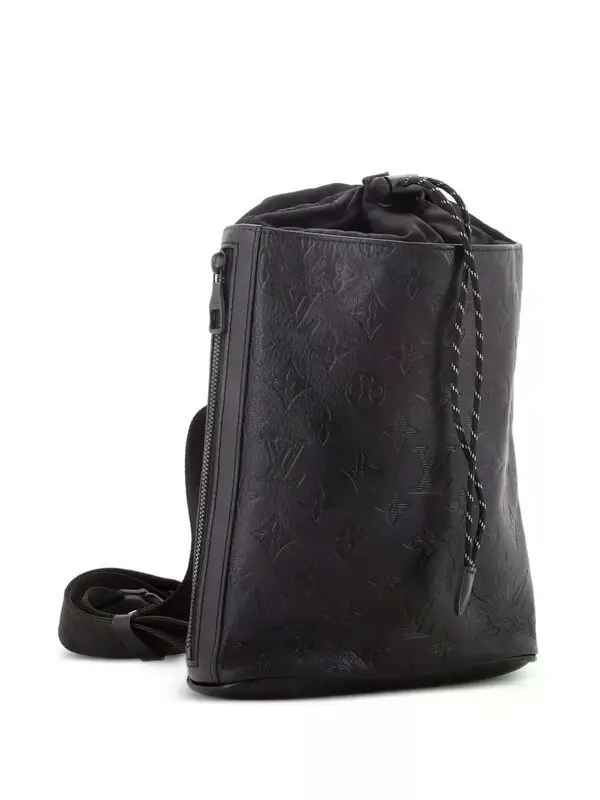 LOUIS VUITTON Chalk Sling Bag Monogram Shadow Leather Backpack