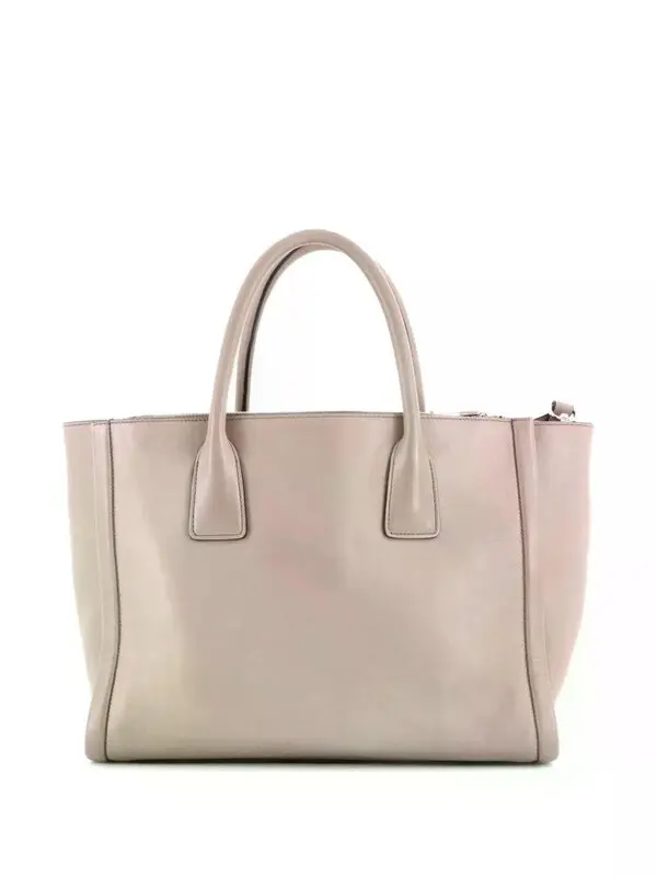 Prada Concept Double Zip Calfskin Medium Tote Bag