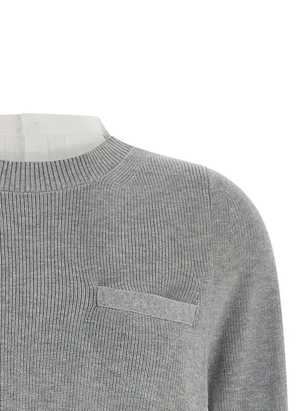 Sacai Asymmetric Hem Crew-neck Sweater
