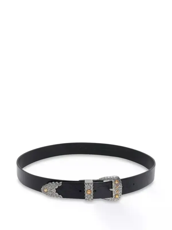 Pinko Buckle-fastening Leather Belt - Black