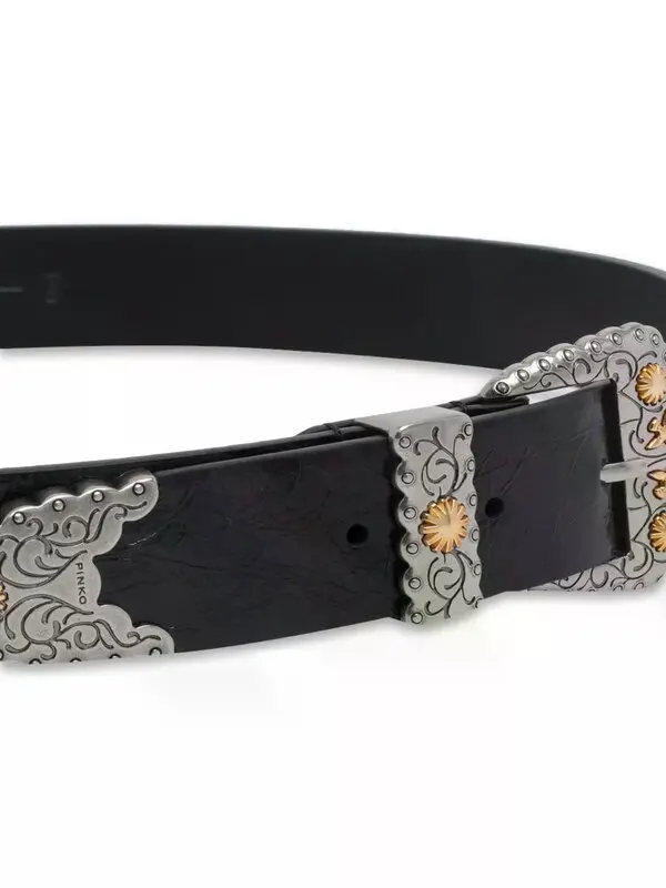 Pinko Buckle-fastening Leather Belt