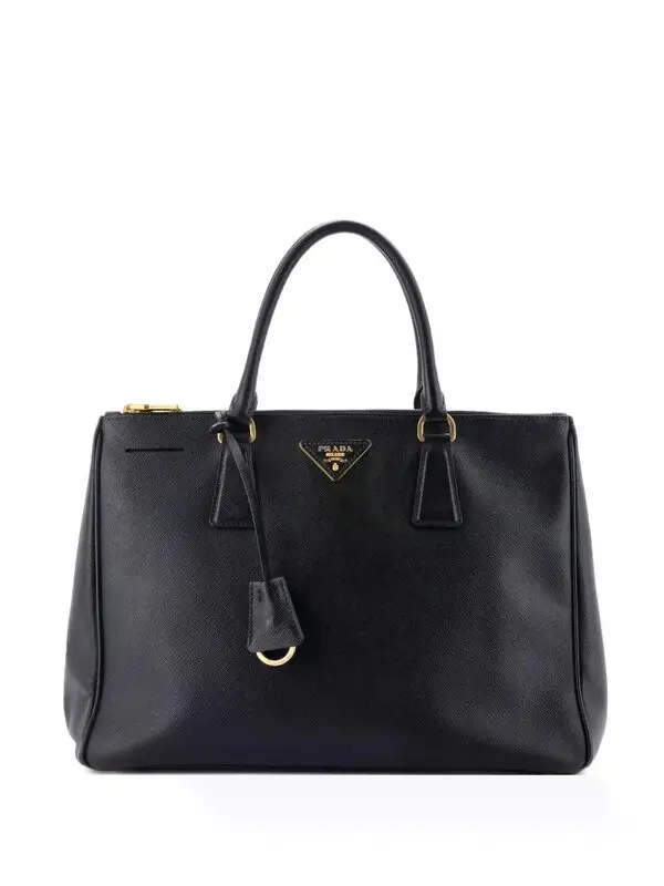 Prada Double Zip Lux Saffiano Leather Medium Tote Bag