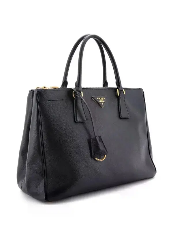 Prada Double Zip Lux Saffiano Leather Medium Tote Bag