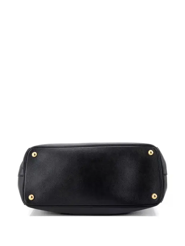 Prada Double Zip Lux Saffiano Leather Medium Tote Bag