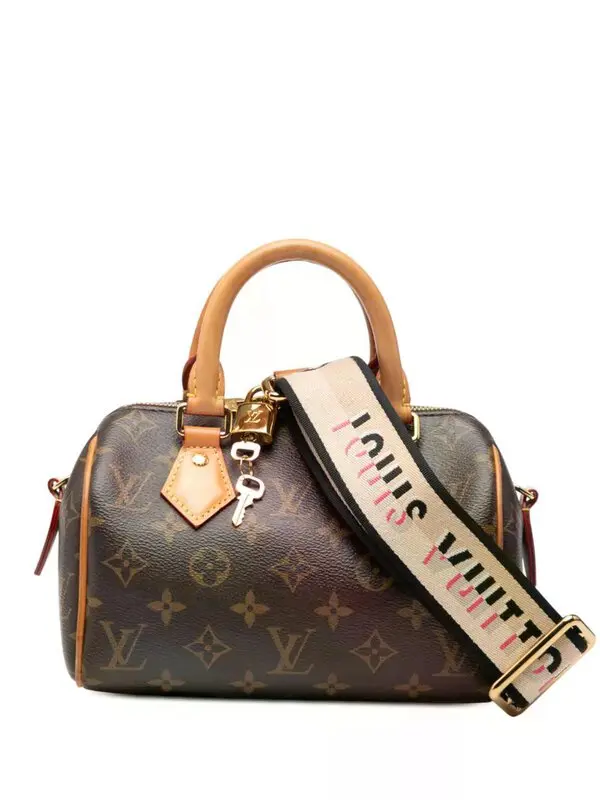 LOUIS VUITTON Monogram Speedy Bandouliere 20 Satchel - Brown