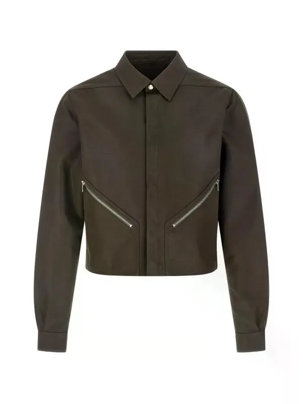 Rick Owens Tour Alice Cropped Shirt Jacket - Brown