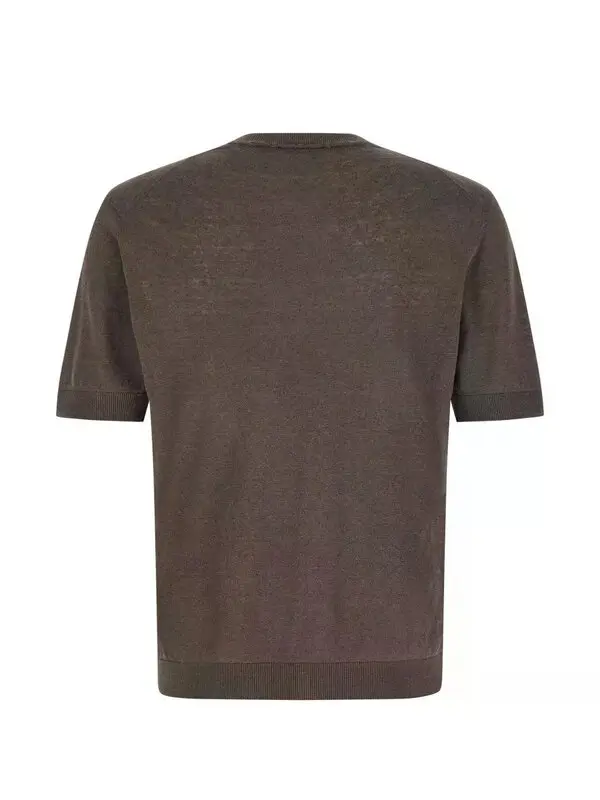 ZANONE Short-sleeve Crew-neck T-shirt - Brown