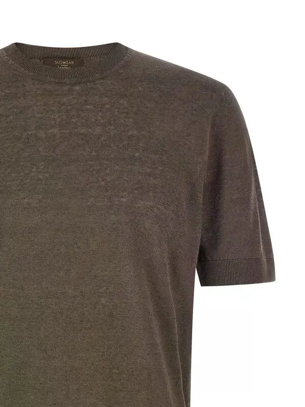ZANONE Short-sleeve Crew-neck T-shirt - Brown