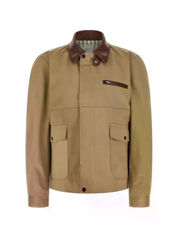 Sacai Shirt-collar Cotton Jacket
