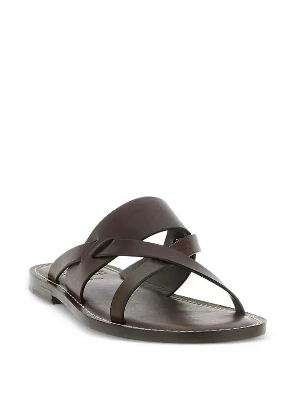 Brunello Cucinelli Criss-cross Leather Sandals