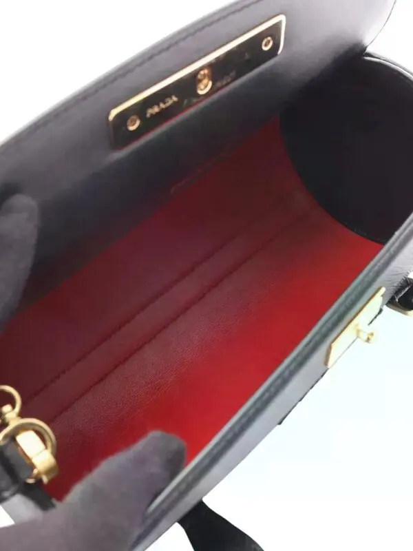 Prada Mini Saffiano Sybille Barrel Satchel Bag