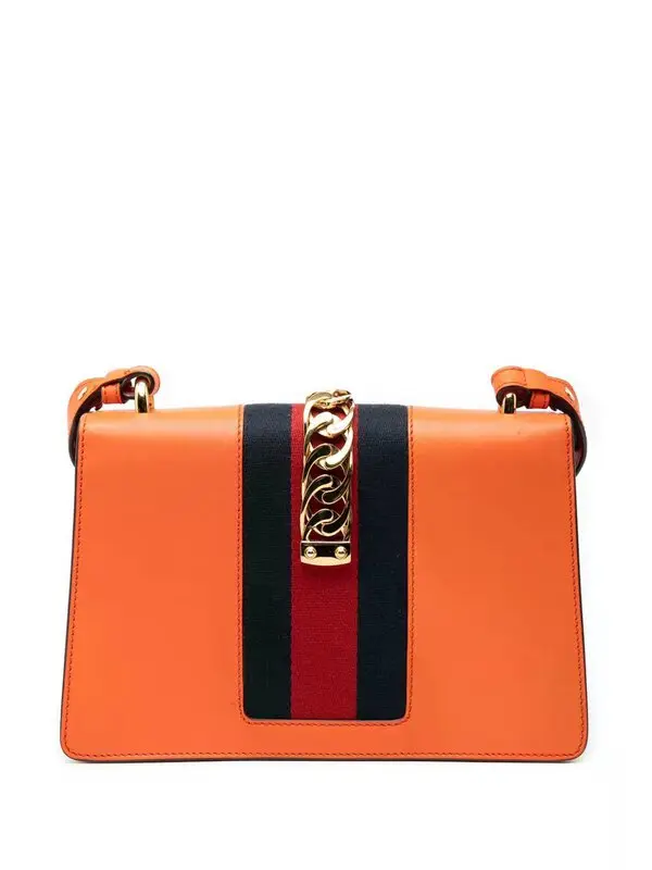 Gucci Small Leather Sylvie Web Satchel