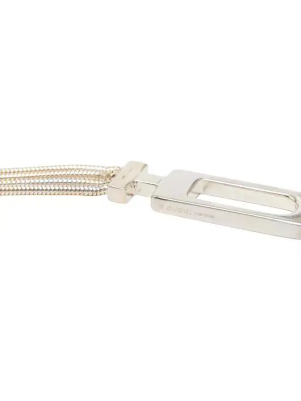 Gucci 2000-2015 Sterling Multistrand Lariat Necklace