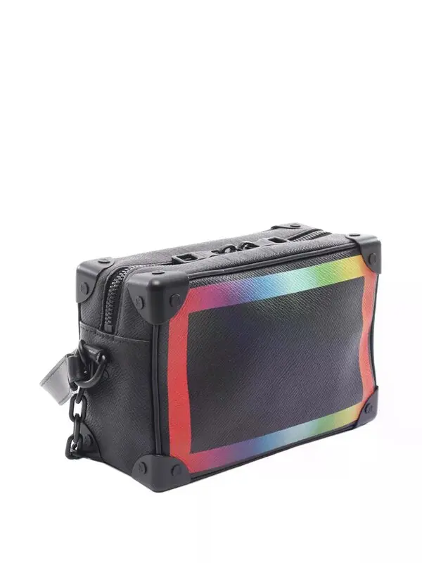 LOUIS VUITTON 2019 Taiga Rainbow Soft Trunk Crossbody Bag - Black