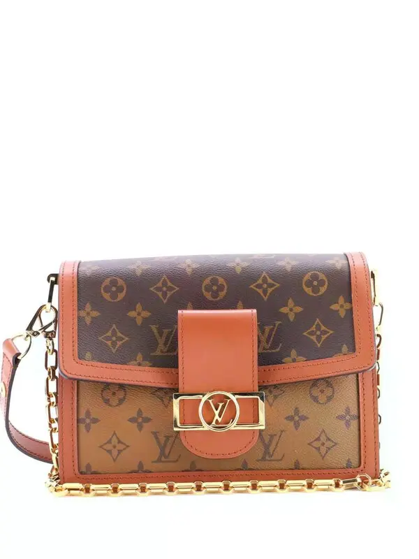 LOUIS VUITTON Dauphine Reverse Monogram Canvas Mm Shoulder Bag - Brown