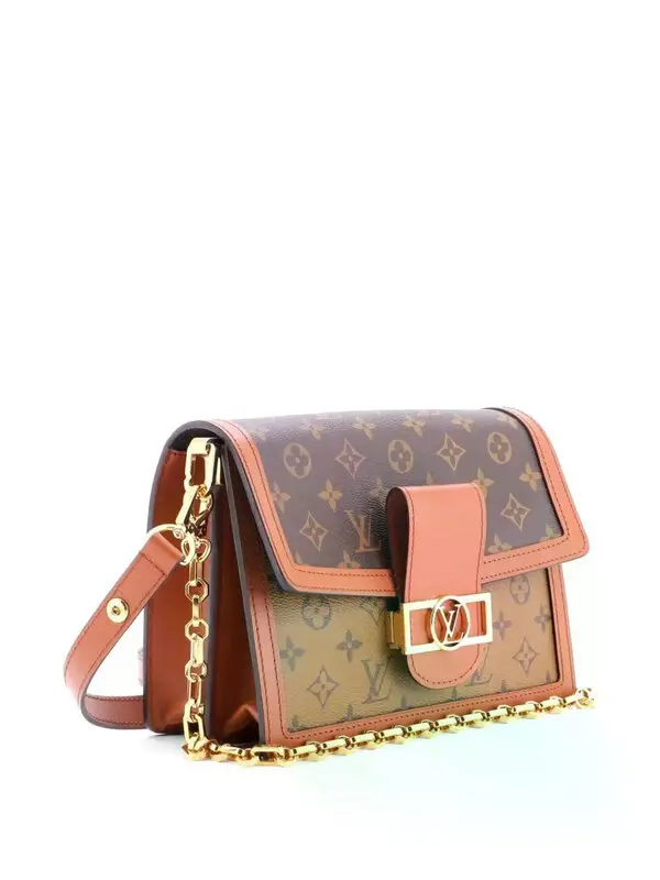 LOUIS VUITTON Dauphine Reverse Monogram Canvas Mm Shoulder Bag - Brown