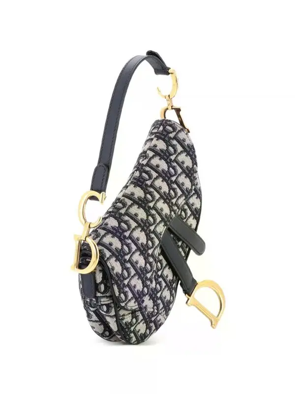 Dior Saddle Handbag Oblique Canvas Mini Shoulder Bag - Blue