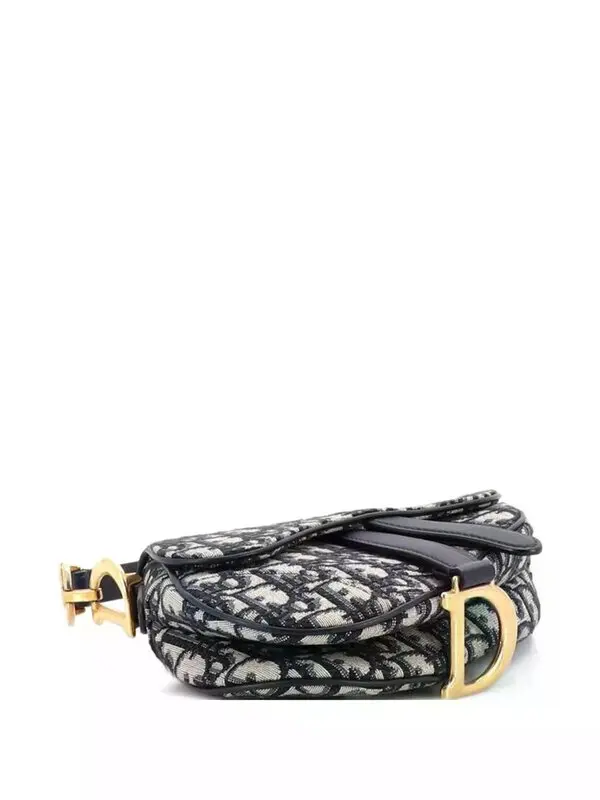 Dior Saddle Handbag Oblique Canvas Mini Shoulder Bag - Blue