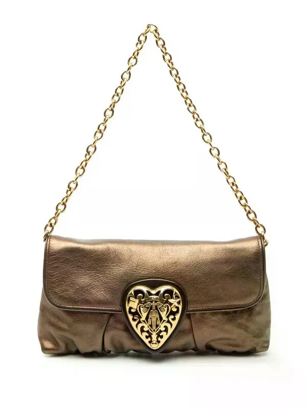 Gucci 2000-2015 Metallic Calfskin Hysteria Shoulder Bag - Brown