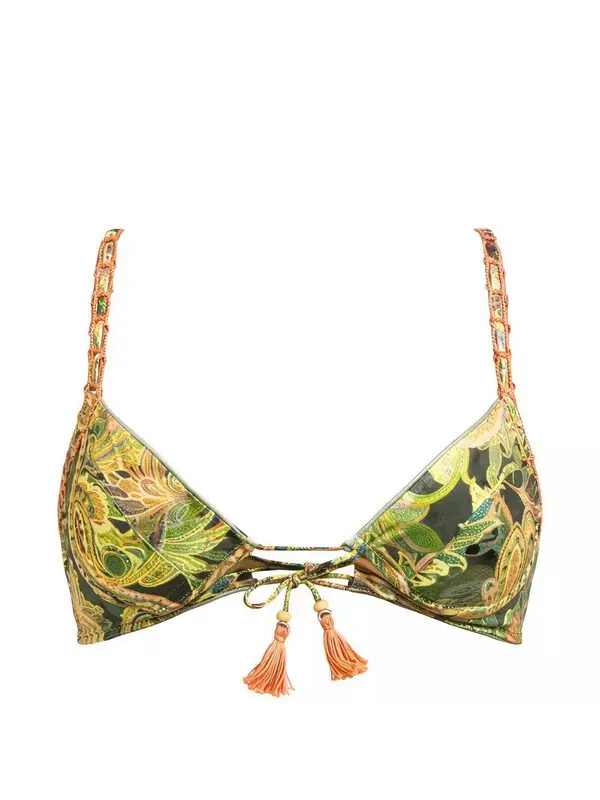 DEL MAAR Akana Reversible Bikini Top - Green