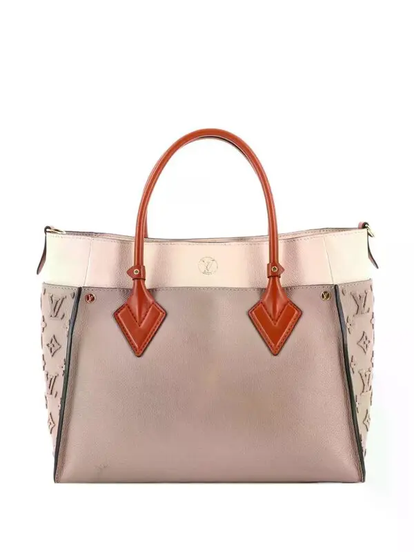 LOUIS VUITTON On My Side Monogram Tuffetage Leather Mm Tote Bag - Neutrals