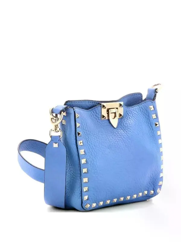Valentino Garavani Rockstud Flip Lock Messenger Mini Bag - Blue