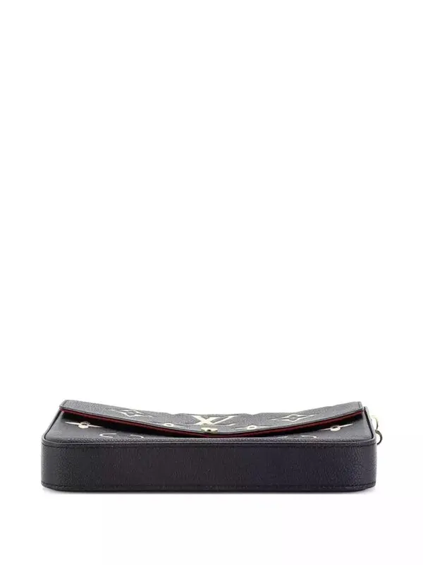 LOUIS VUITTON Felicie Pochette Bicolor Monogram Empreinte Giant Crossbody Bag - Black