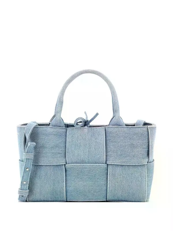 Bottega Veneta Arco Maxi Intrecciato Denim Mini Tote Bag - Blue