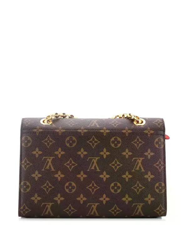 LOUIS VUITTON Victoire Handbag Monogram Canvas And Leather Shoulder Bag - Brown