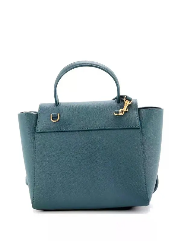 Celine Belt Bag Textured Leather Nano Shoulder Bag - Green