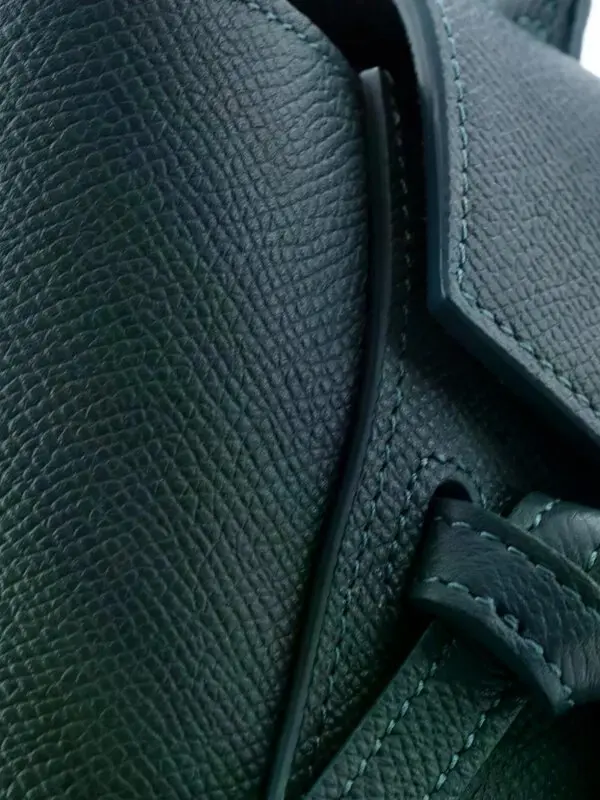 Celine Belt Bag Textured Leather Nano Shoulder Bag - Green
