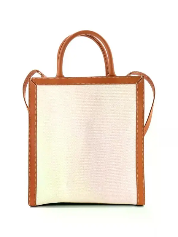 Celine Vertical Cabas Canvas Small Tote Bag - Brown