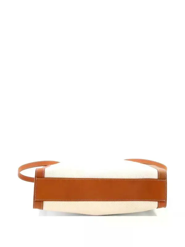 Celine Vertical Cabas Canvas Small Tote Bag - Brown