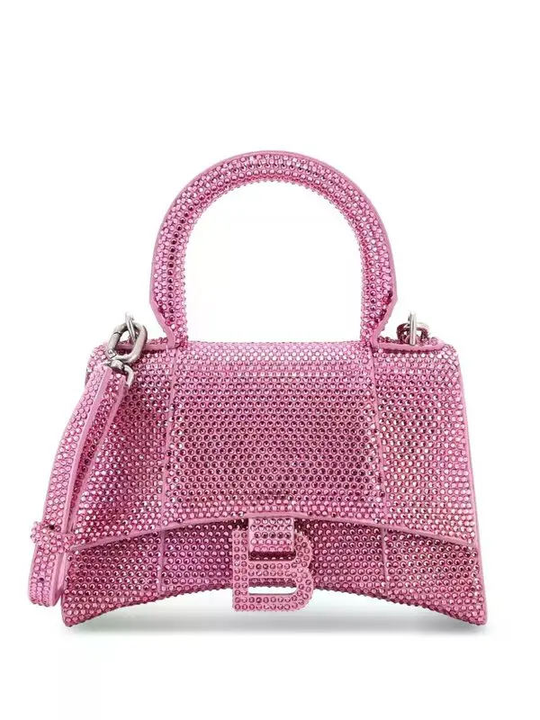 Balenciaga Hourglass Xs Top Handle Crossbody Bag - Pink