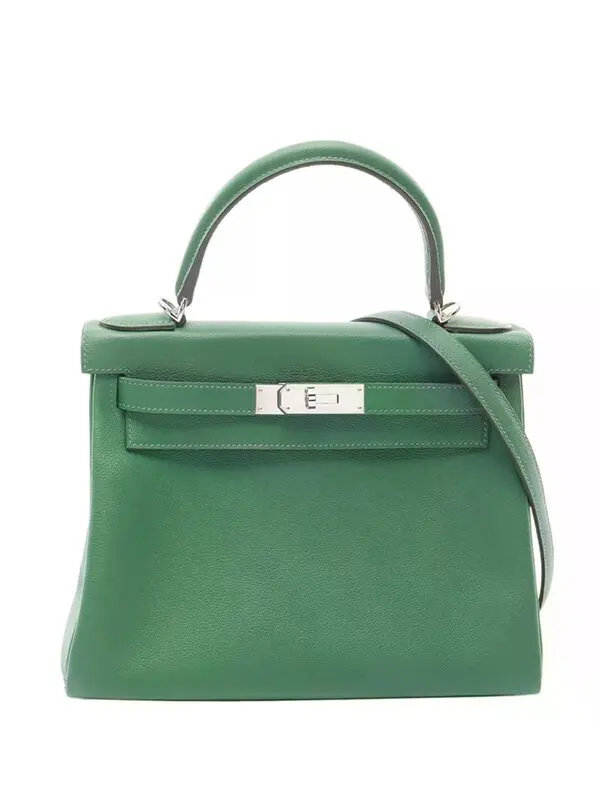 Hermès 2020 Evercolor Kelly Ii Retourne 28 Satchel - Green
