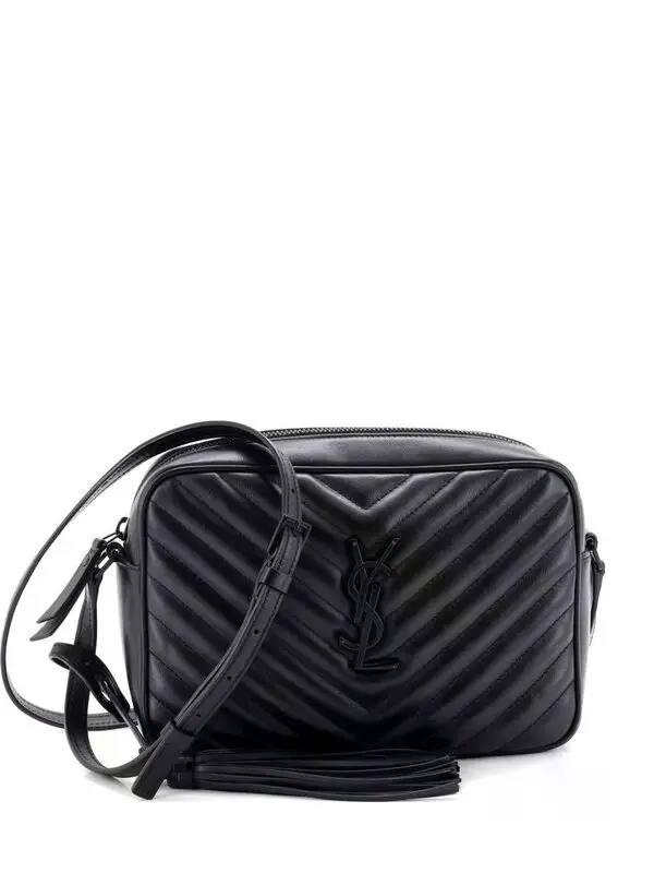 Saint Laurent Lou Camera Bag Matelasse Chevron Leather - Black