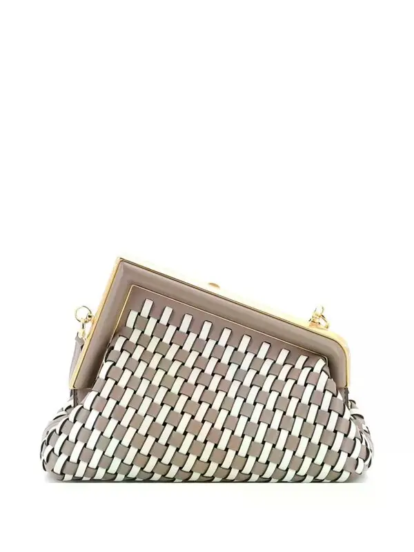 Fendi First Bag Woven Leather Clutch