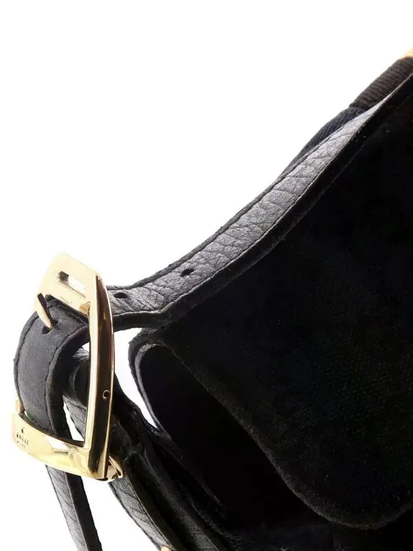 Gucci Horsebit Web Flap Gg Canvas Mini Shoulder Bag