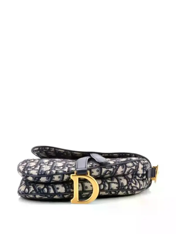 Dior Saddle Oblique Canvas Mini Shoulder Bag - Blue