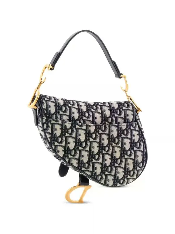 Dior Saddle Handbag Oblique Canvas Mini - Blue