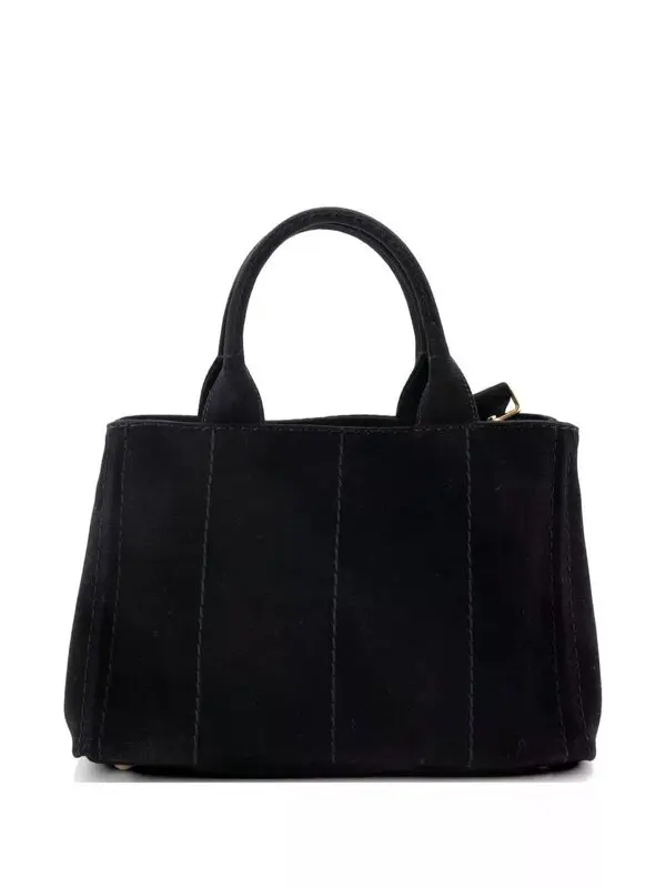 Prada Canapa Convertible Canvas Mini Tote Bag