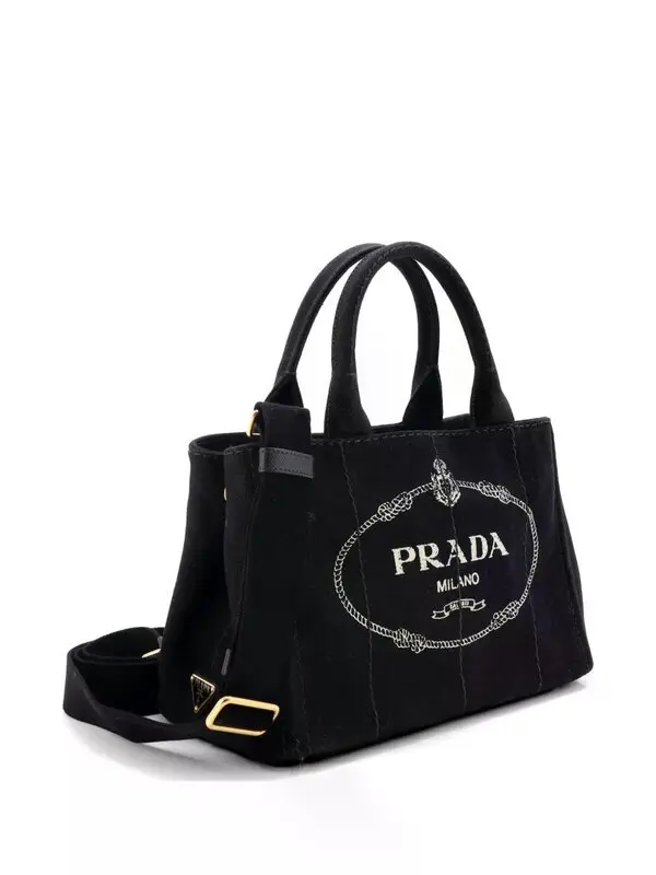 Prada Canapa Convertible Canvas Mini Tote Bag