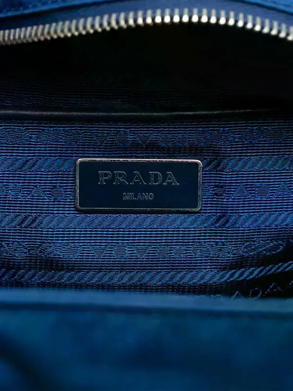 Prada Vitello Trimmed Tessuto Satchel