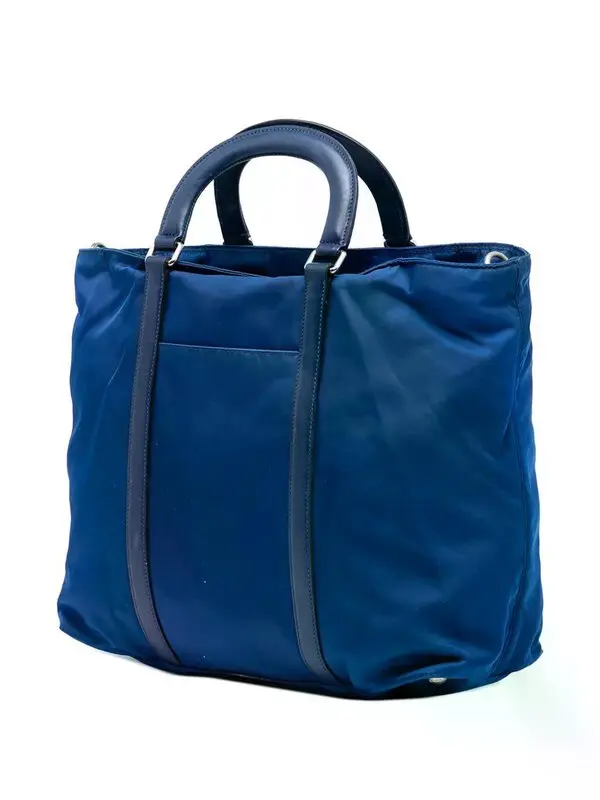 Prada Vitello Trimmed Tessuto Satchel