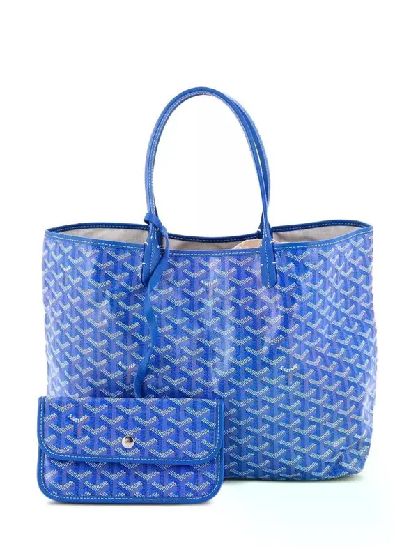 Goyard Saint Louis Coated Canvas Pm Tote Bag - Blue