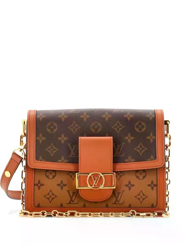 LOUIS VUITTON Dauphine Reverse Monogram Canvas Mm Shoulder Bag - Brown