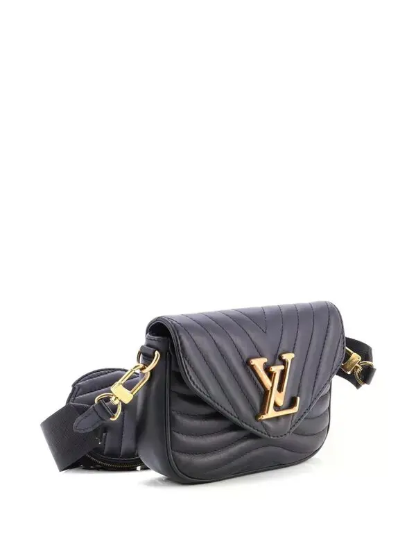 LOUIS VUITTON New Wave Multi Pochette Quilted Leather Crossbody Bag - Black