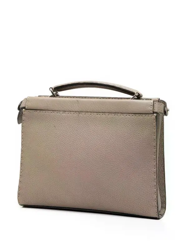 Fendi Sue Tilley Mini Peekaboo Satchel Calfskin Romano Selleria Banana Printed - Brown